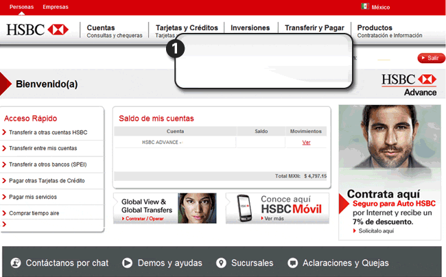 Cuenta CLABE - HSBC México